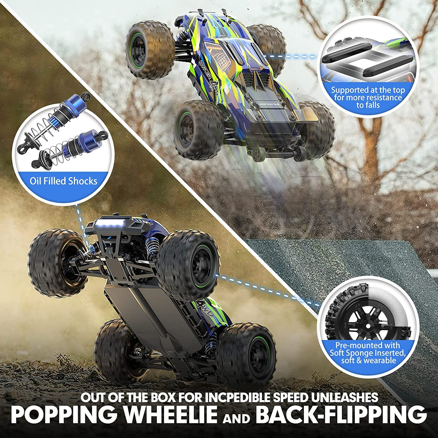 Hyper Go H16GT 1/16 Scale RTR Remote Control Car - 4X4 Race Offroad RC ...